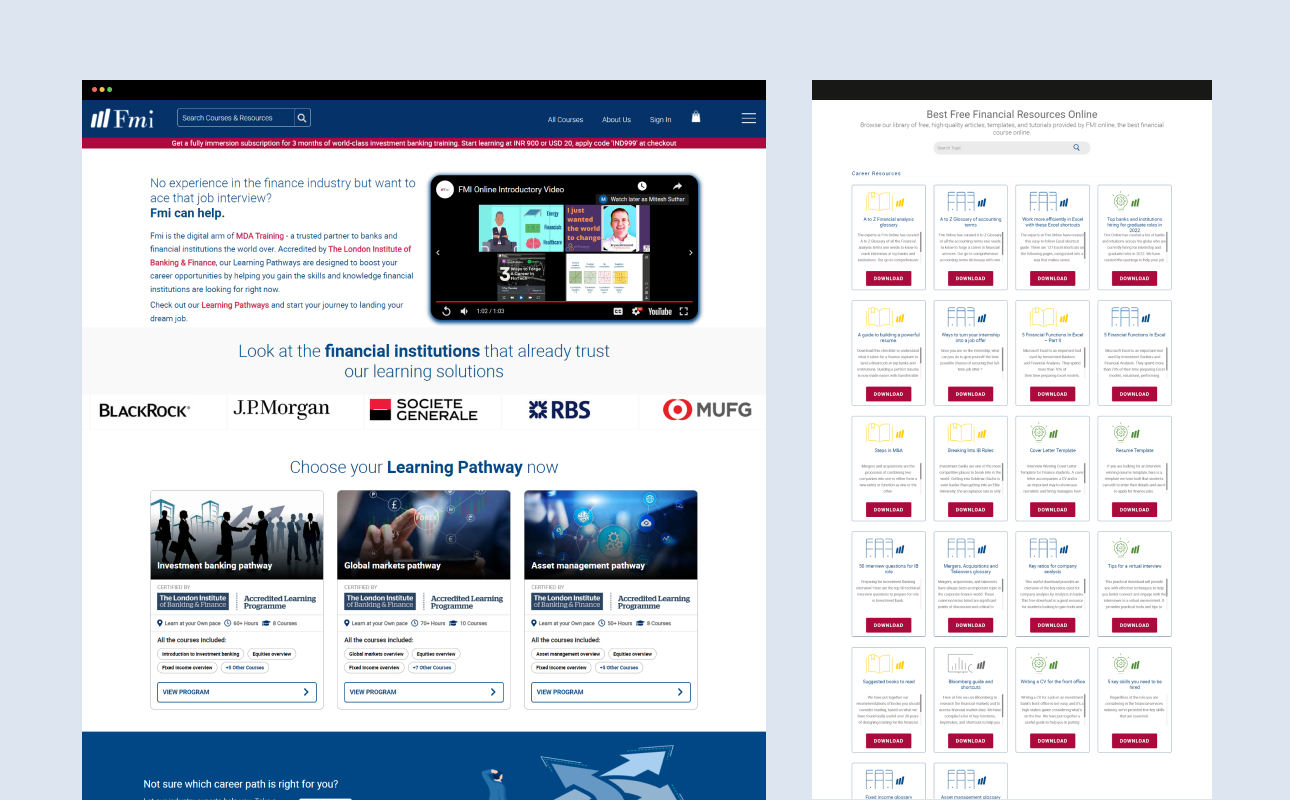 Revolutionize FMI | Redesign & Development Service for e-Learning