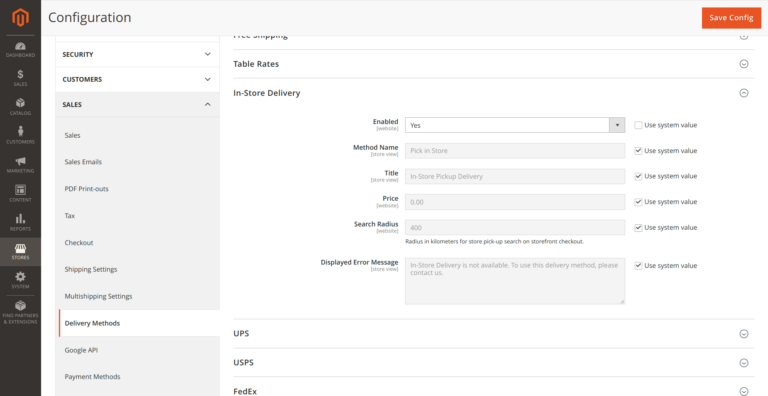 In-store Pickup Delivery Setup with Adobe Commerce